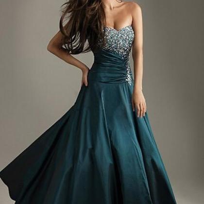 Fashion Prom Party Dress Evening Dress Hand String Sequins Ball Gown on ...